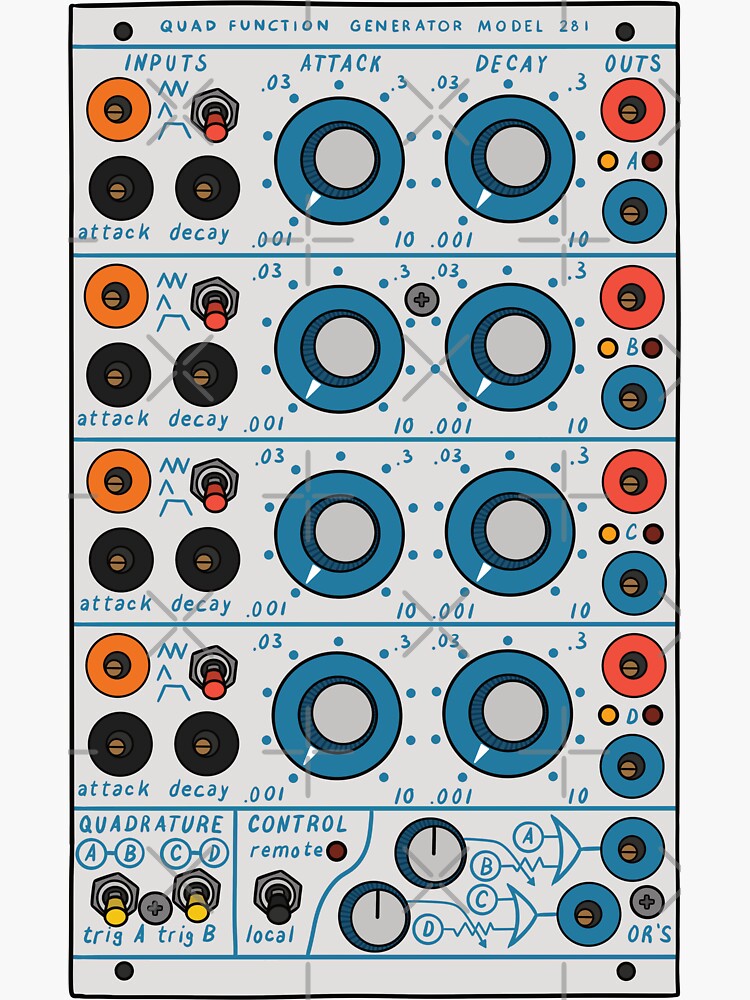 "281 Classic Reissue – Quad Function Generator" Sticker for Sale by ...