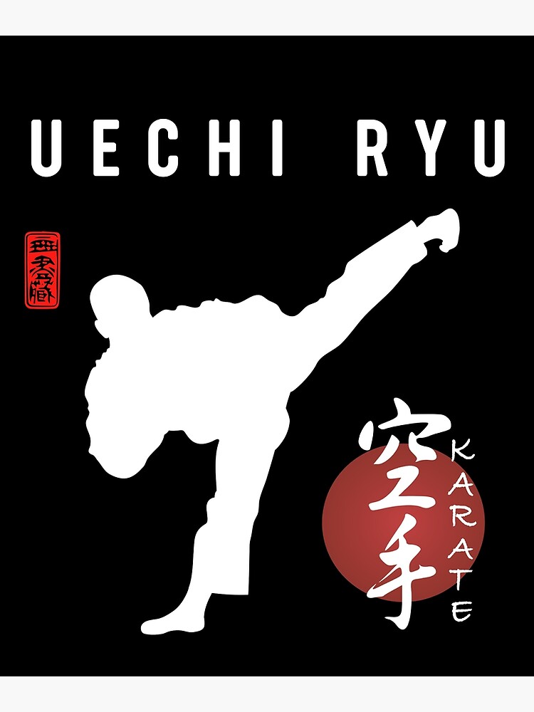 "Uechi Ryu Calligraphy Karate Instructor Design - Japanese Martial Art Design For A Karate Lover ...
