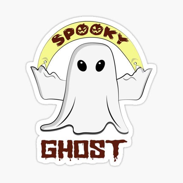 "Spooky Ghost - Ghost malone" Sticker for Sale by manmayacool12 | Redbubble