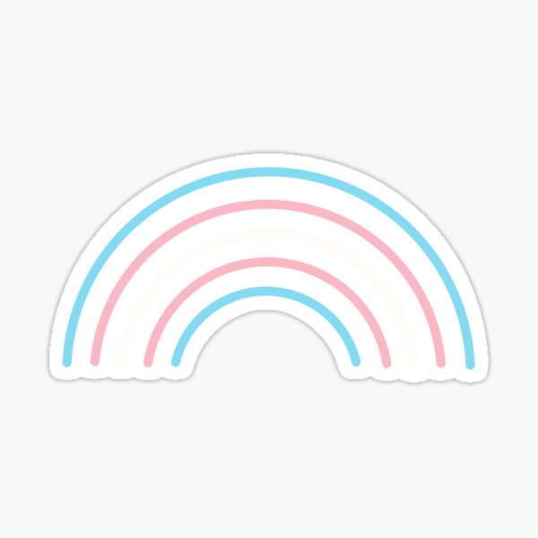"Transgender Pride Minimalist Rainbow" Sticker for Sale by ...