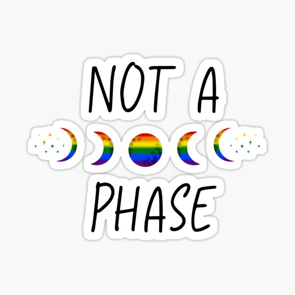 "NOT A RAINBOW PHASE" Sticker for Sale by pooja29 | Redbubble