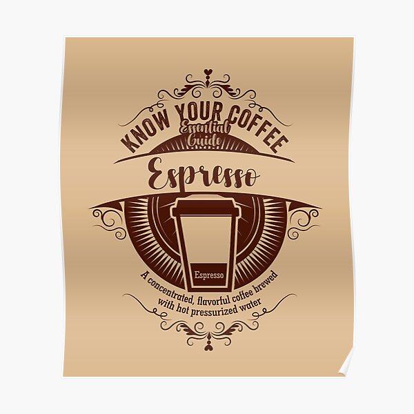 "Know Your Coffee Essential Guide Collection. Espresso Version" Poster ...