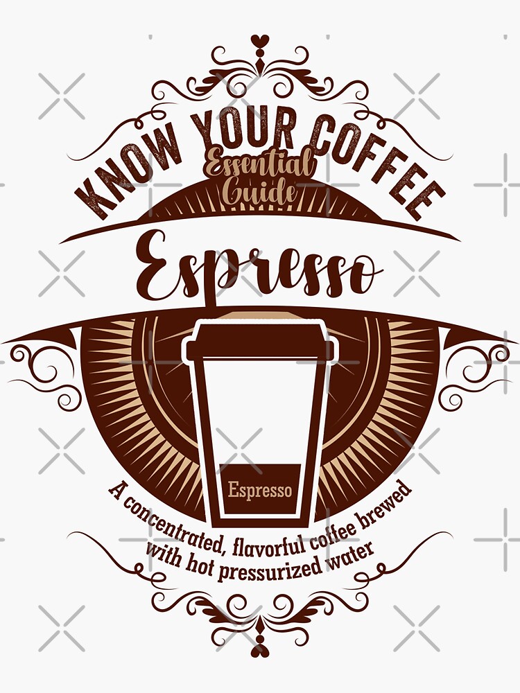 "Know Your Coffee Essential Guide Collection. Espresso Version" Sticker ...