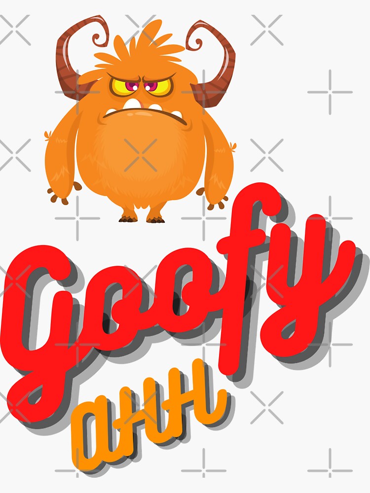 "Goofy Ahh funny meme" Sticker for Sale by GoldfishDesign | Redbubble