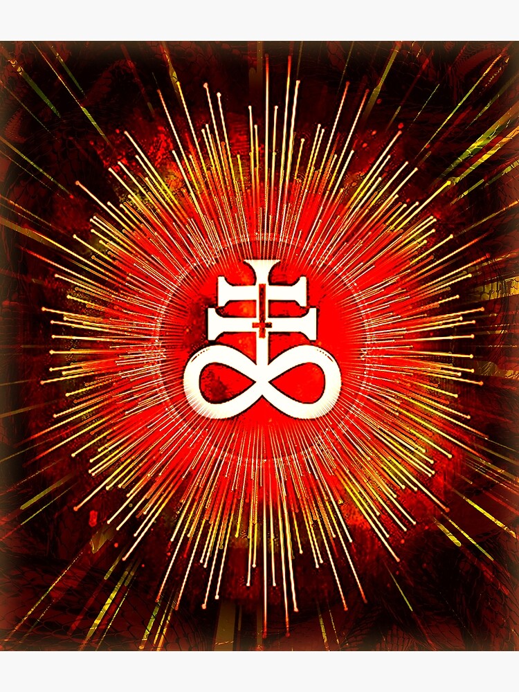 "'LEVIATHAN RISING' in red/orange/yellow with Satan's Sigil w/Starburst ...