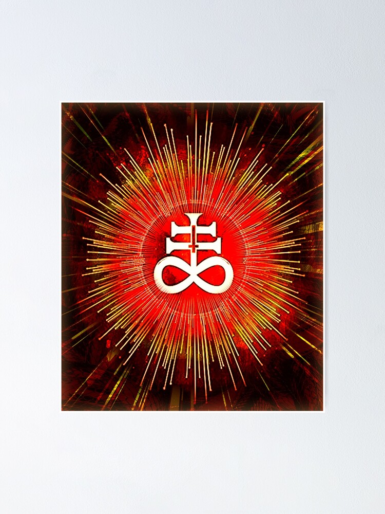 "'LEVIATHAN RISING' in red/orange/yellow with Satan's Sigil w/Starburst ...