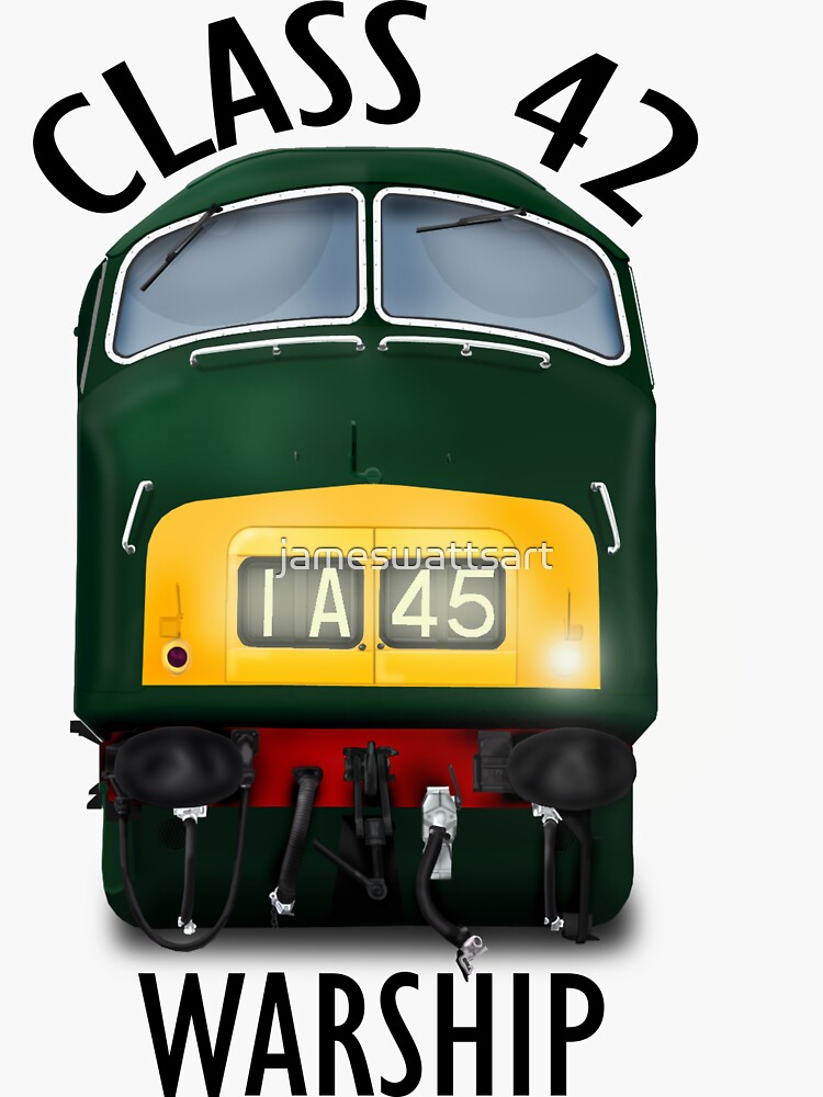 "Class 42 "Warship" Western Region in BR Green Livery" Sticker for Sale ...