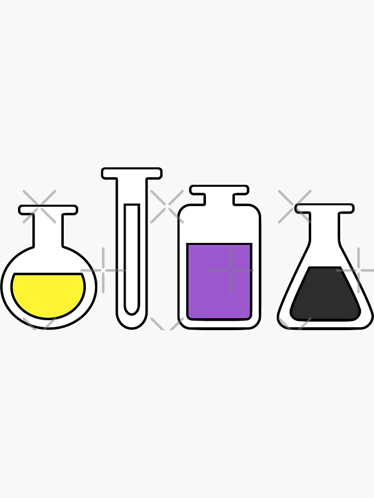 "Subtle non binary pride potions" Sticker for Sale by lunyssa | Redbubble