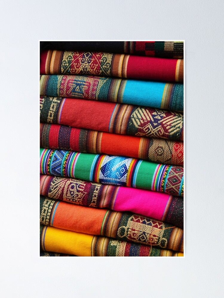 "Aboriginal Traditional Fabrics Colorful Textiles" Poster for Sale by ...