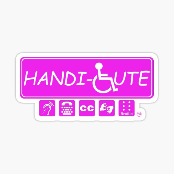 "Handi-Cute Breast Cancer Awareness Design " Sticker for Sale by ...