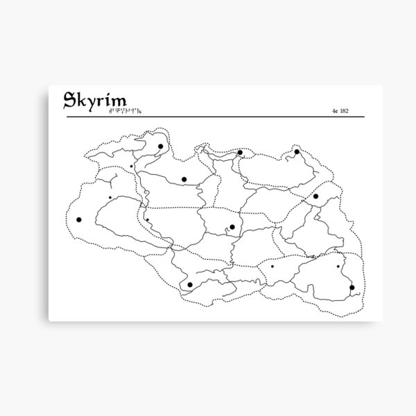 "skyrim map, paths and cities | fantasy scrolls elder online rpg ...