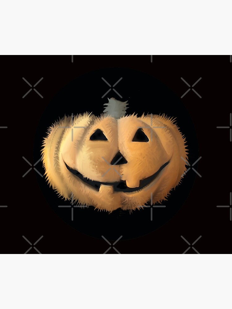 Poster « fuzzy pumpkin / halloween pumpkin/hairy pumpkin citrouille ...