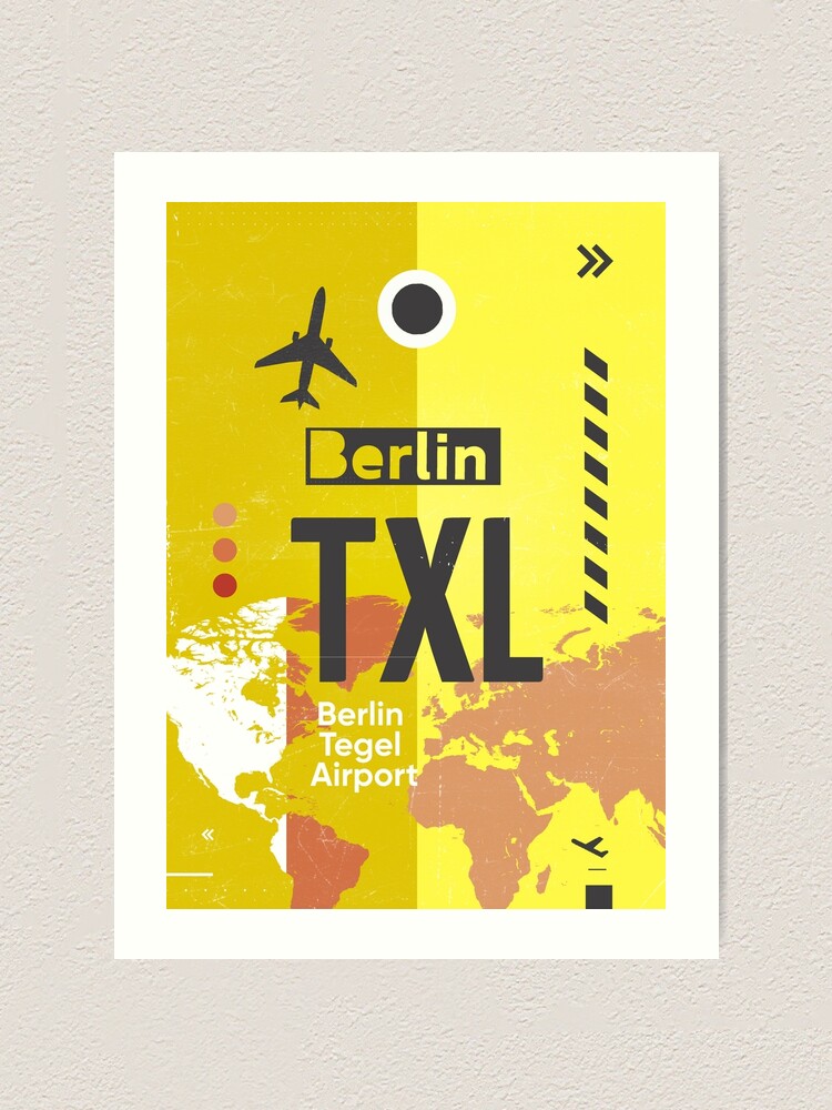 "TXL BERLIN airport code poster" Art Print for Sale by Aviators | Redbubble