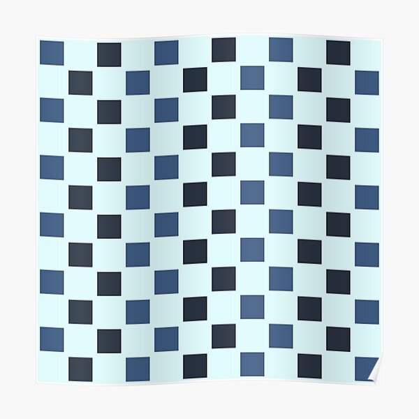 "Square Pattern Dark Blue tones V2" Poster for Sale by ShamanaStudio ...