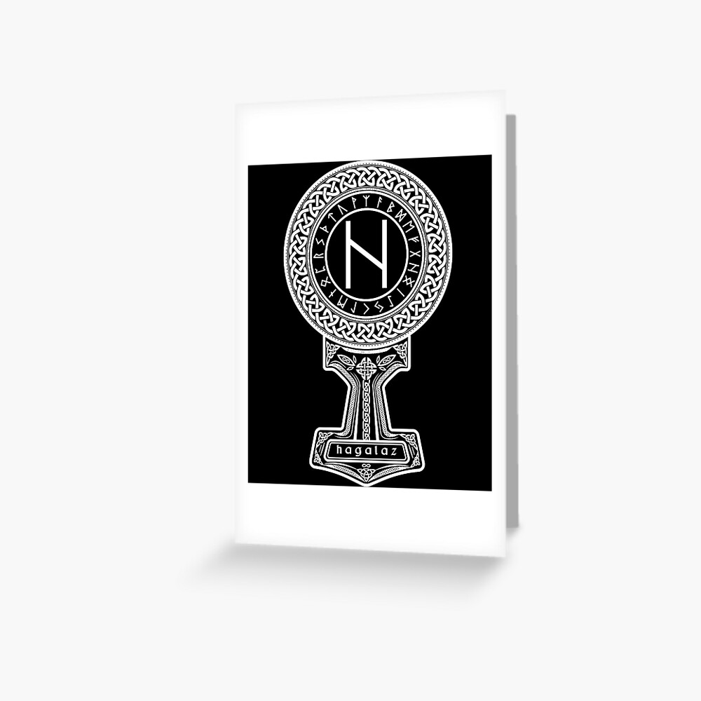 "Hagalaz Elder Futhark Runes Thor&s Hammer Mjolnir Ancient Rune Symbol ...