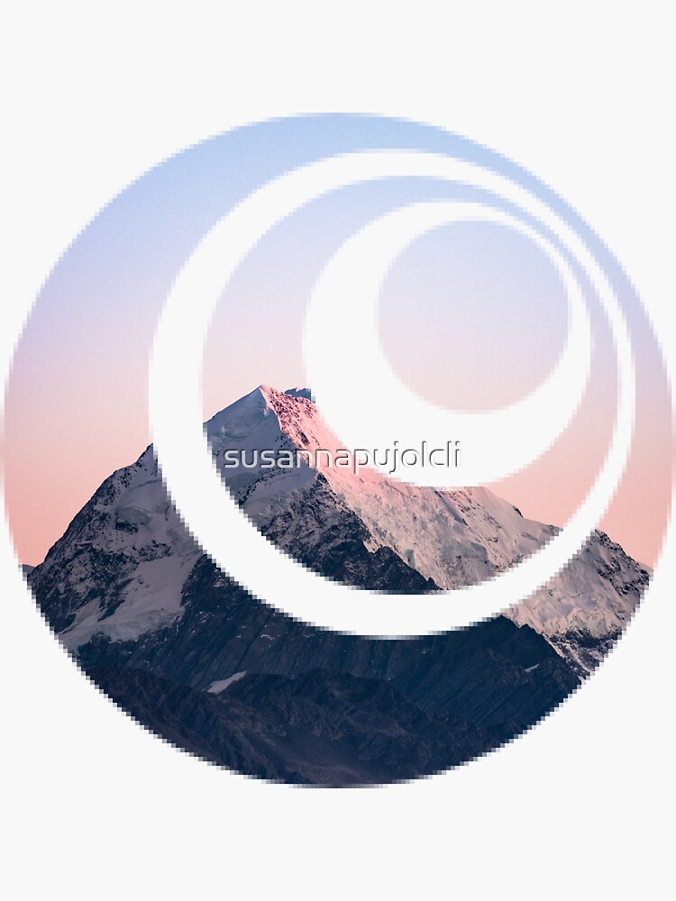 "Mountain Elevation" Sticker for Sale by susannapujolcli | Redbubble