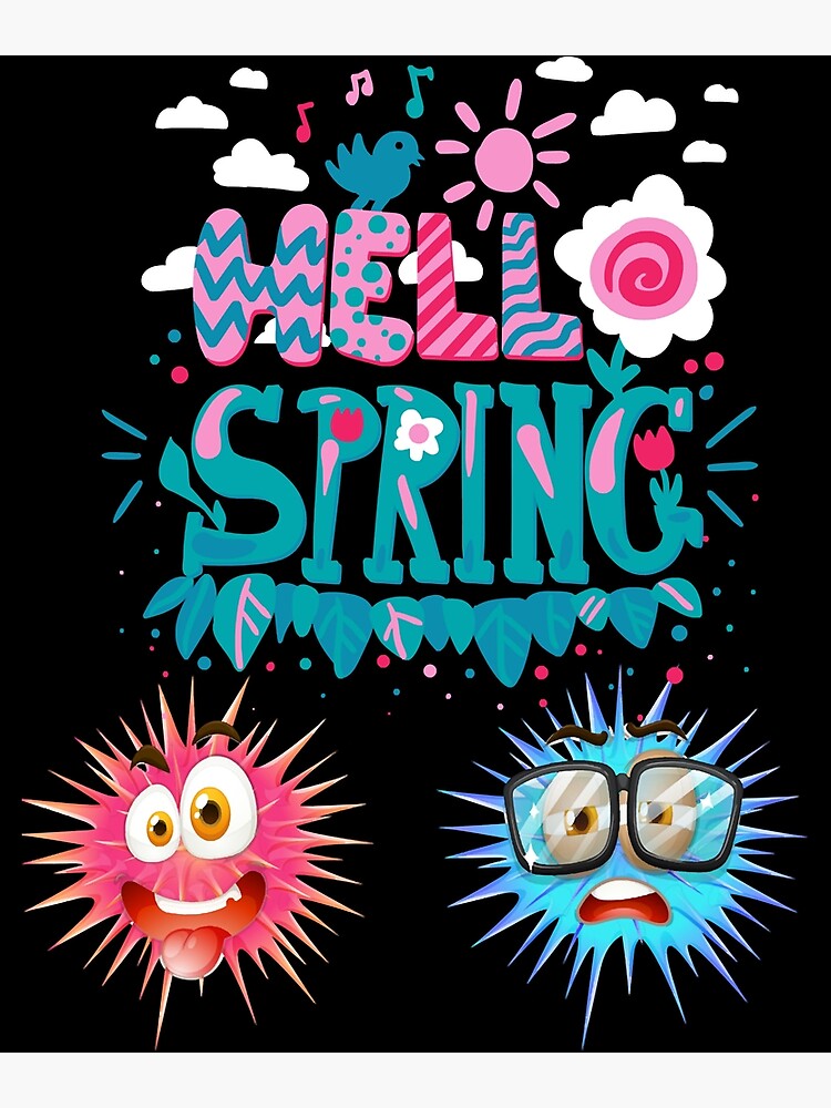 "hello spring quote-soot sprite-colorful soot spirit - cute kawaii soot ...