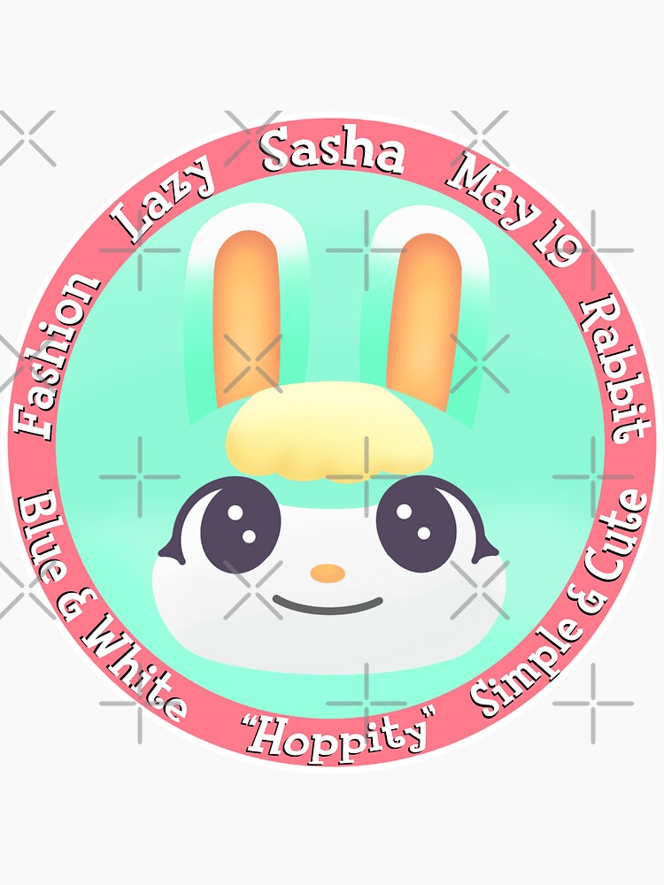 "Sasha bunny rabbit" Sticker for Sale by davedonut | Redbubble