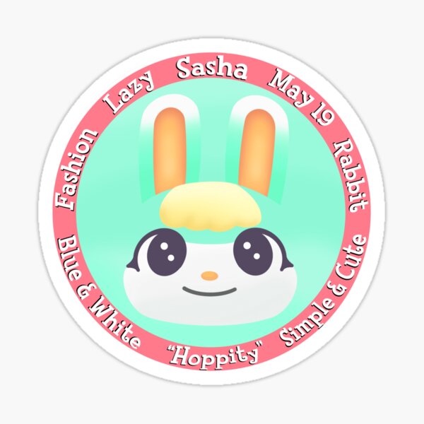 "Sasha bunny rabbit" Sticker for Sale by davedonut | Redbubble
