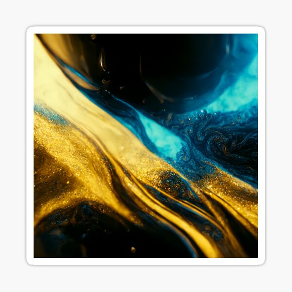 "Background Liquid Space Universe Galactic Fantasy Shapes Oil" Sticker ...