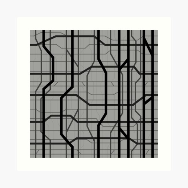 "Inorganic Technical Lines" Art Print for Sale by KristalStittle ...