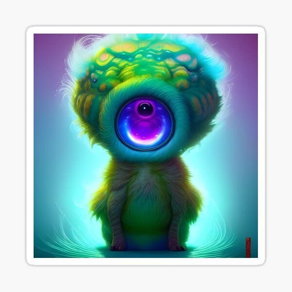 "Alien Puppy" Sticker for Sale by Furious000 | Redbubble