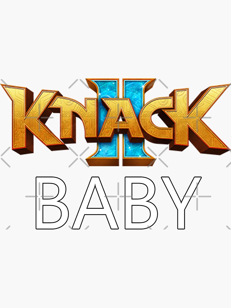 "KNACK 2 BABY" Sticker for Sale by solidmega | Redbubble