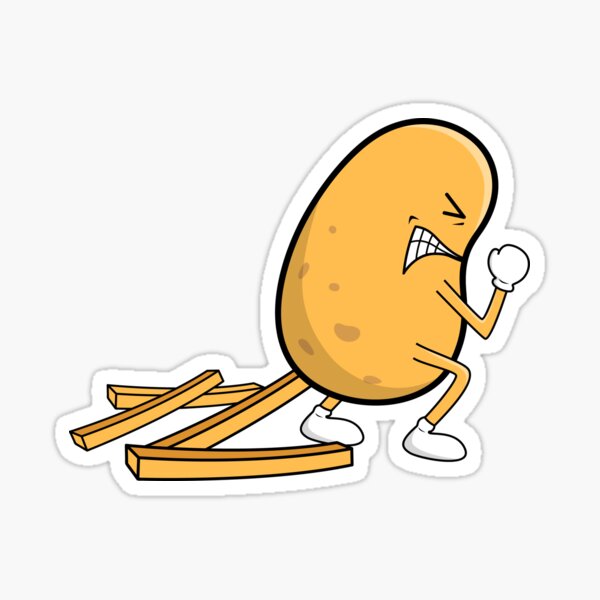 Pegatina «Papa Papas Fritas Papa Divertida Pooping Estilo Kawaii» de ...