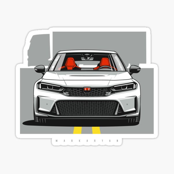 "Civic Type R FL" Sticker for Sale by OlegMarkaryan | Redbubble