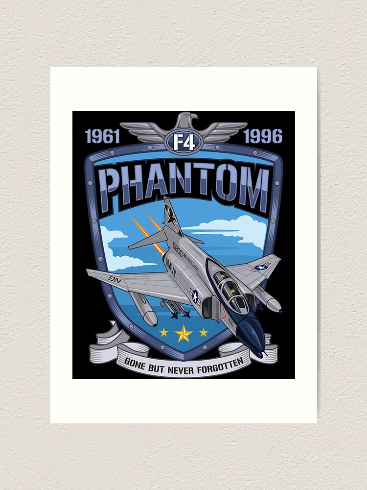"Vintage F4 Phantom II Jet fighter Military Aviation" Art Print for ...