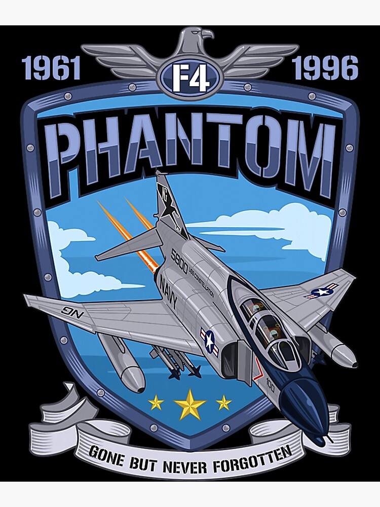 "Vintage F4 Phantom II Jet fighter Military Aviation" Art Print for ...