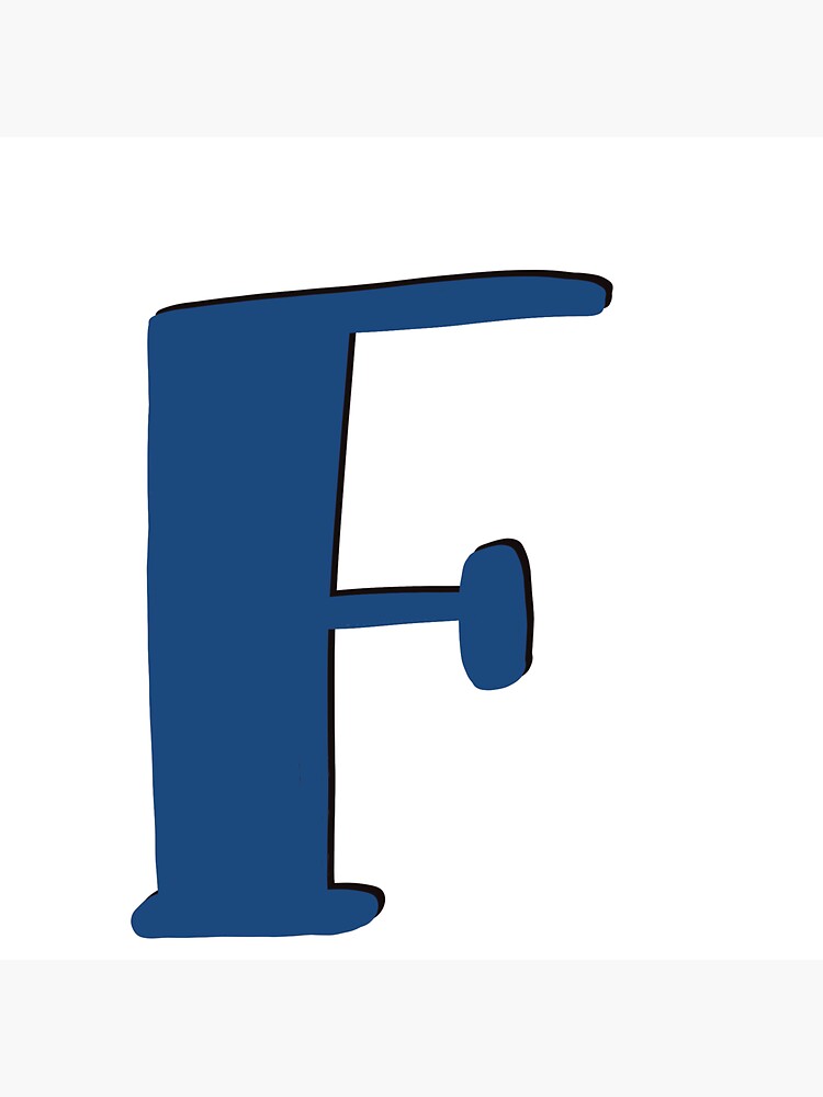 "Letter F Blue initial monogram alphabet F capital" Sticker for Sale by ...