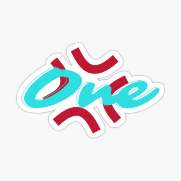 "One" Sticker for Sale by T-Catchy | Redbubble