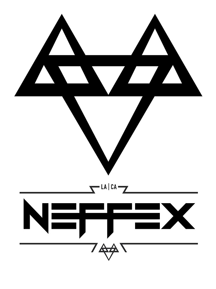 "NEFFEX Beide Logos Schwarz 2" Kunstdruck von Neffex | Redbubble