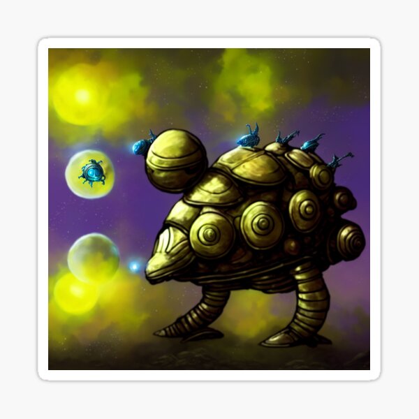"A bipedal alien battlesnail in alien planet setting I" Sticker for ...
