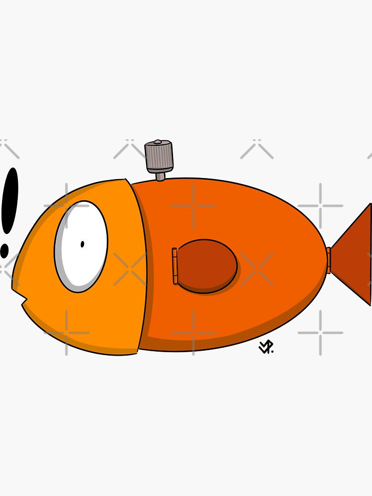 "Surprised Fish" Sticker for Sale by VanaVikse | Redbubble