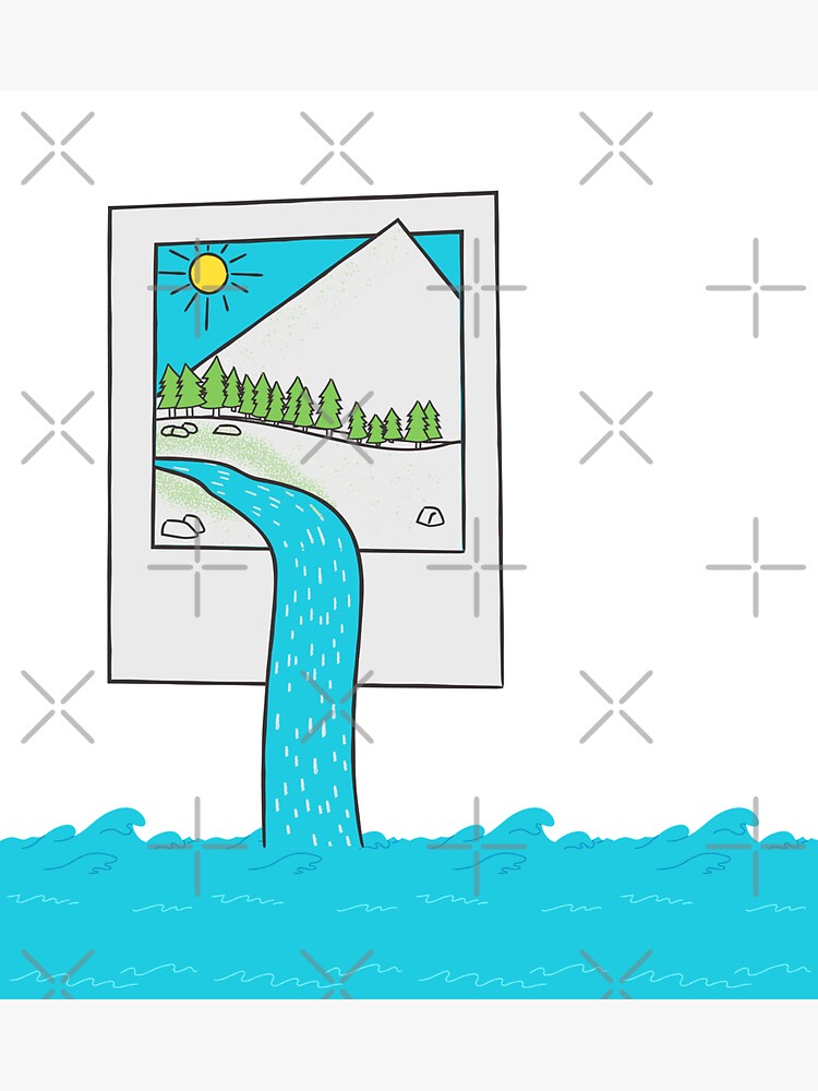 "Flood from scenery picture" Sticker for Sale by TDsigns | Redbubble