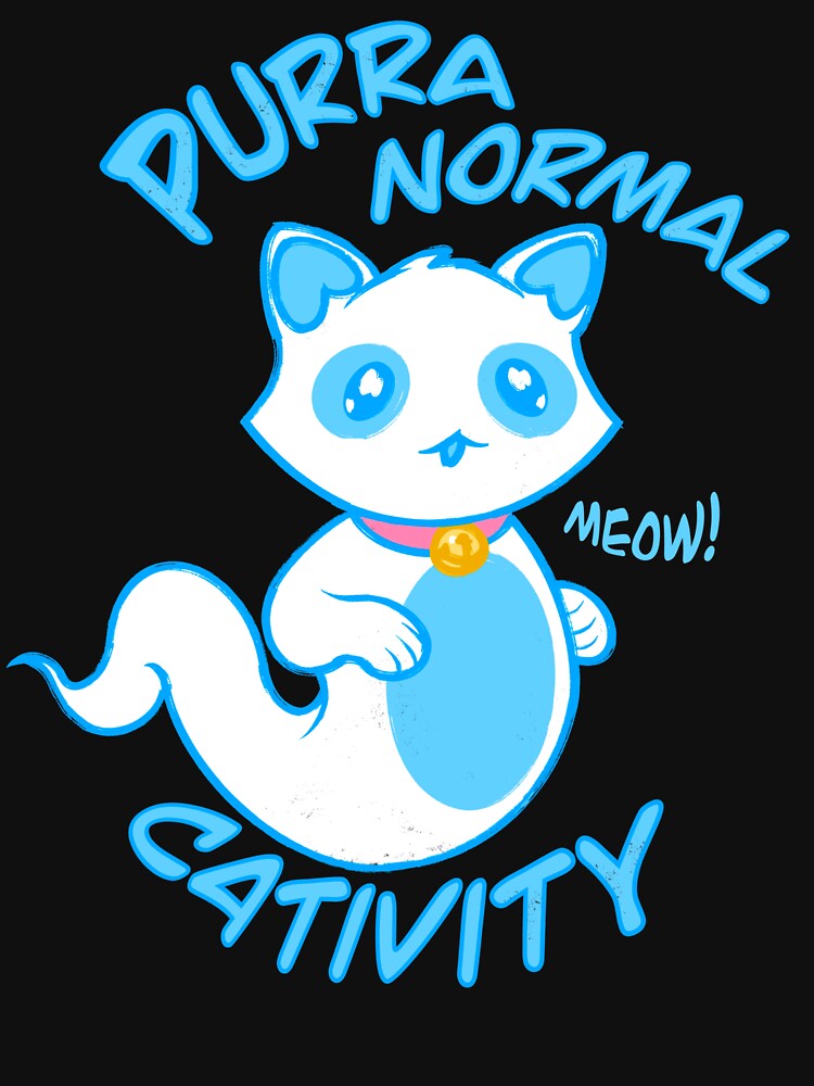 "Purra Normal Cativity Kawaii Ghost Cat" T-shirt for Sale by ...
