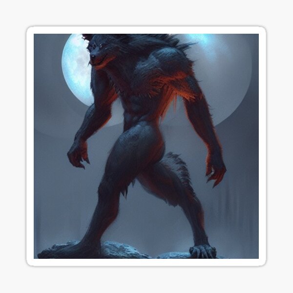 "Werewolf" Sticker for Sale by MagpieCollector | Redbubble