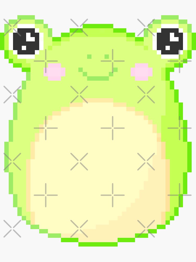 "Pixel Frog Squishmallow " Sticker for Sale by summarineu | Redbubble