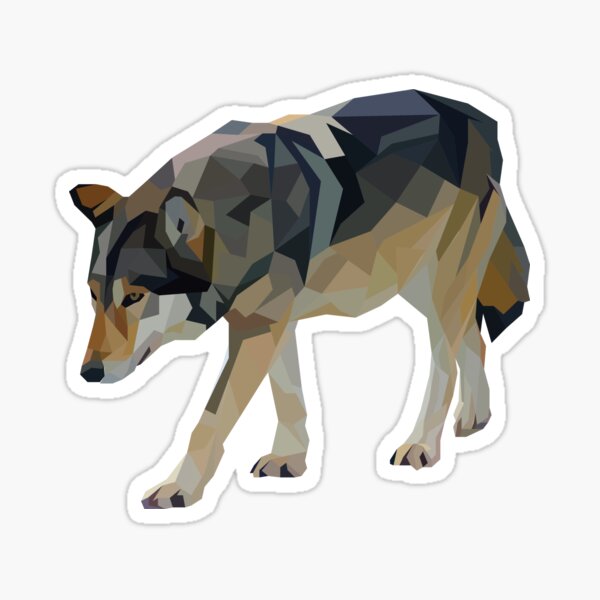 "Crystalline Timber Wolf" Sticker for Sale by Mushu11 | Redbubble