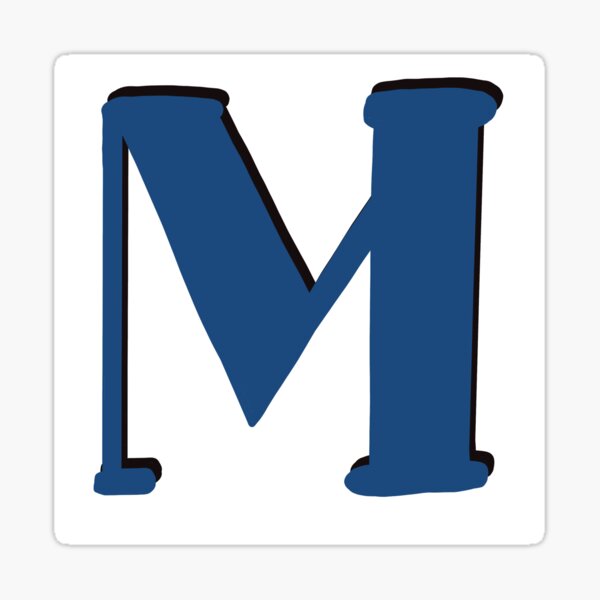 "Letter M Blue initial monogram alphabet capital M" Sticker for Sale by ...