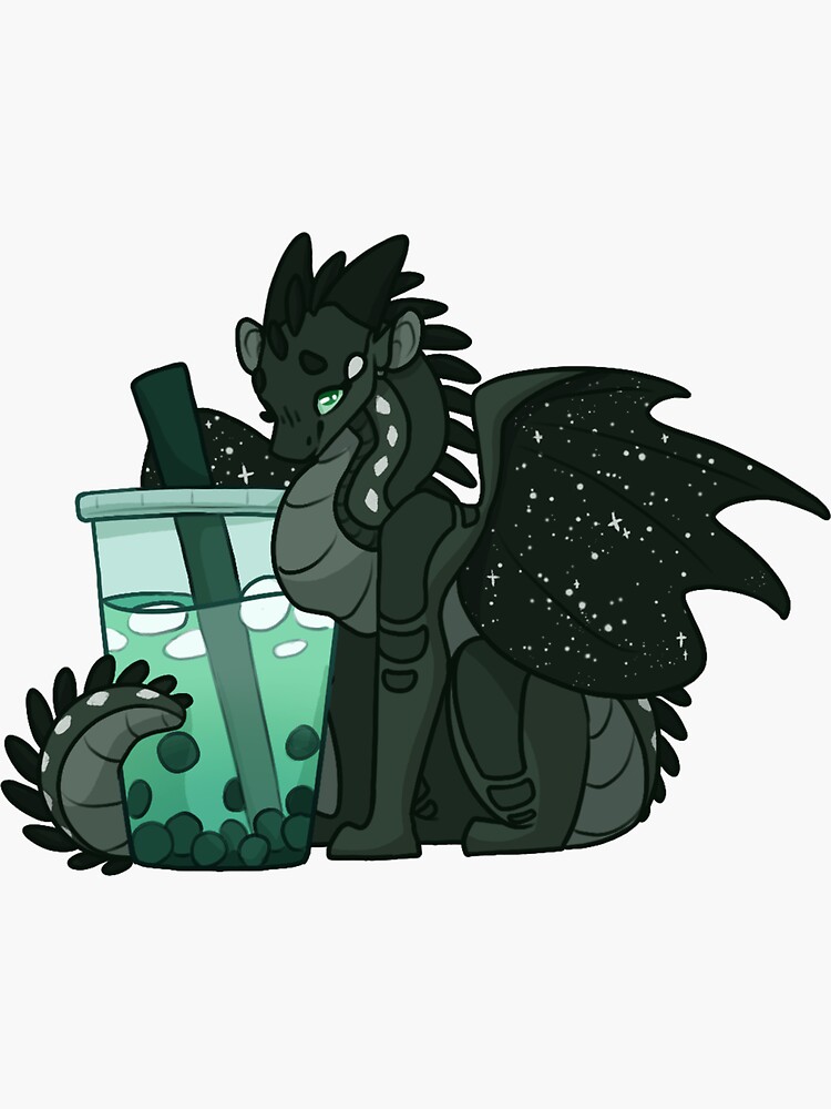 "Moon with Boba" Sticker for Sale by BlessedBlossom | Redbubble