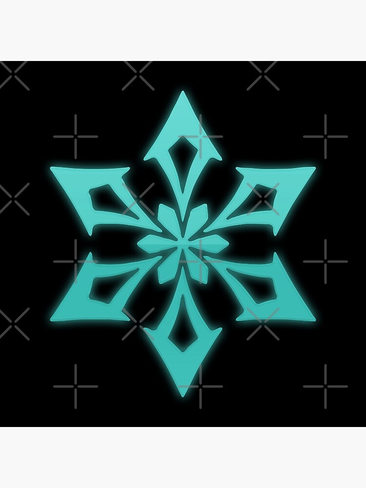 "Genshin Impact Symbol Element Cryo Ice – Snezhnaya - Vibrant Colours ...