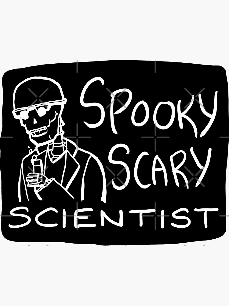 "Spooky Scary Scientist" Sticker for Sale by AtLSeal | Redbubble