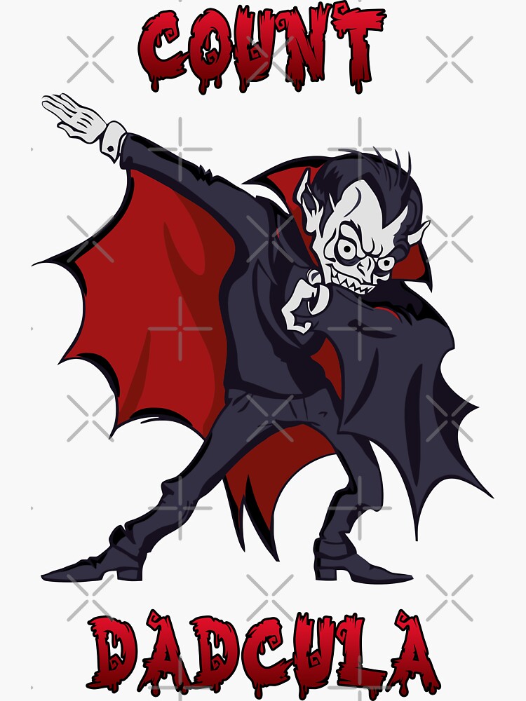 "Count DADCULA - Halloween design for dads" Sticker for Sale by ...