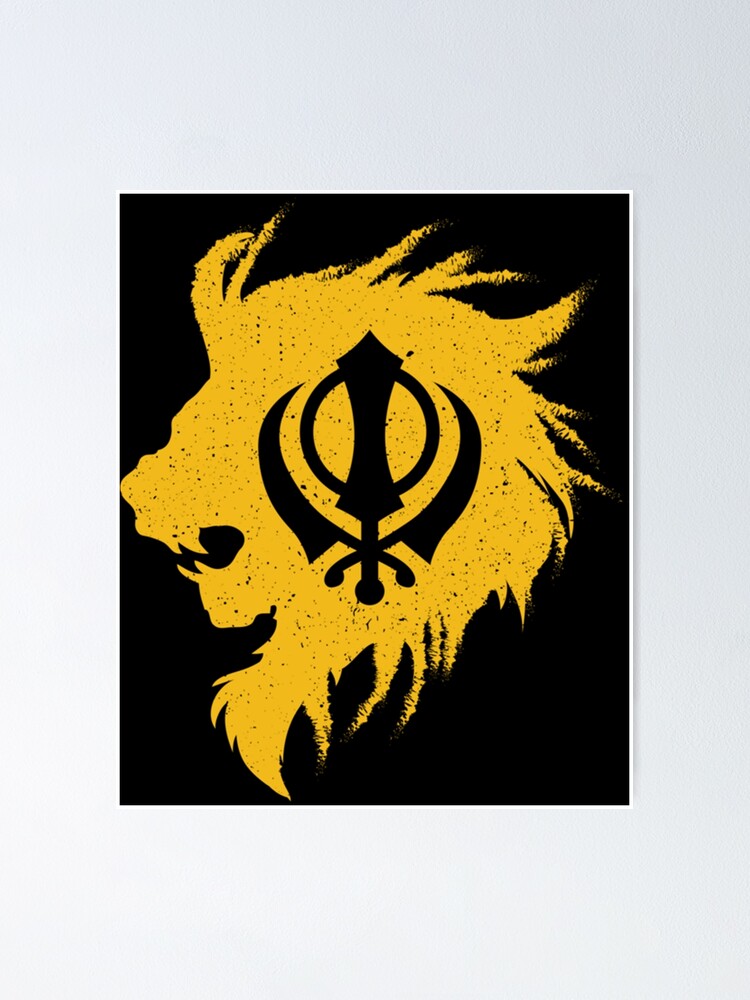 "Khanda lion kaur - punjabi - sikhism sikh gift" Poster for Sale by ...