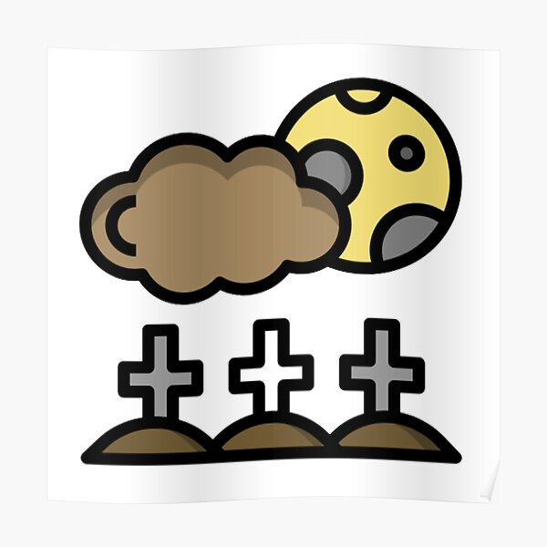 "Tombs in graveyard" Poster for Sale by kattilako | Redbubble