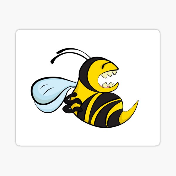 "An angry bee" Sticker by VikaL | Redbubble