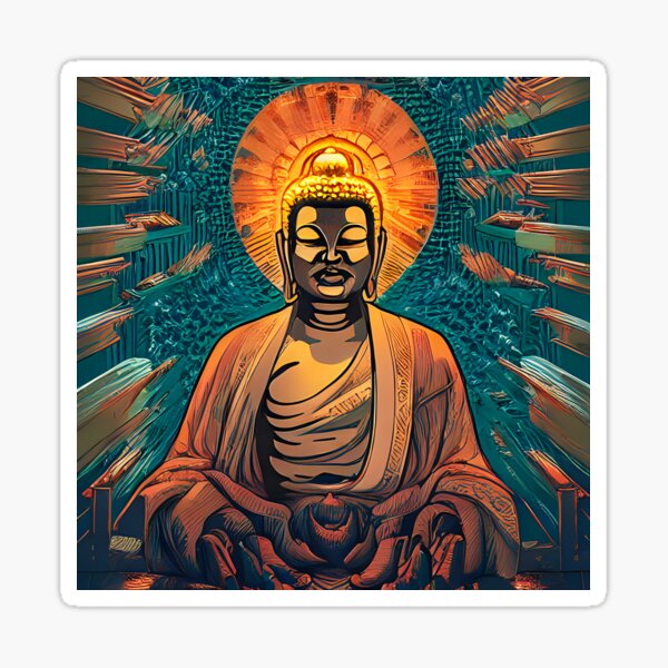 "Golden Buddha" Sticker for Sale by MythicModern | Redbubble